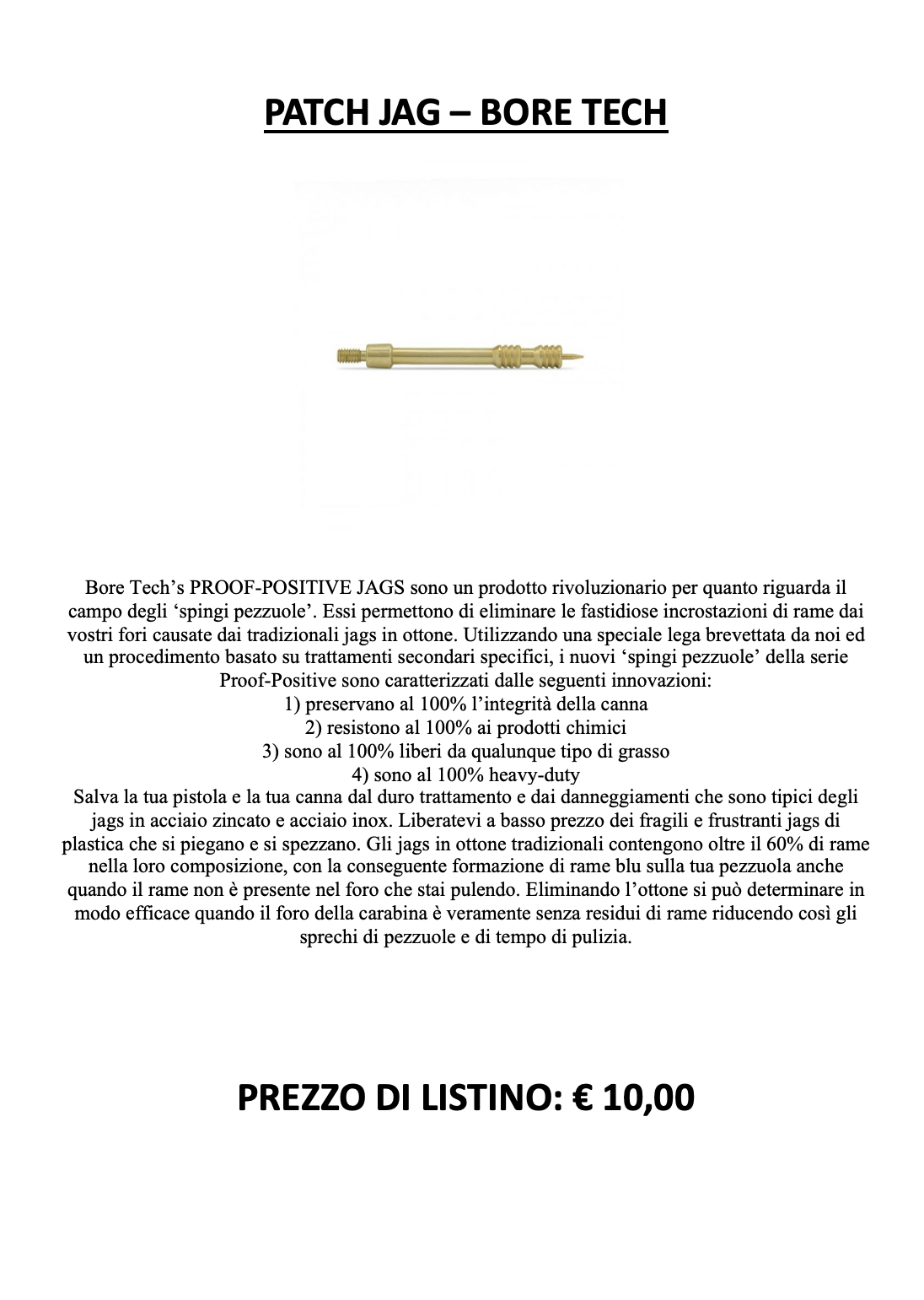 BORE TECH - BORE TECH PATCH JAG - Armeria CentroSport